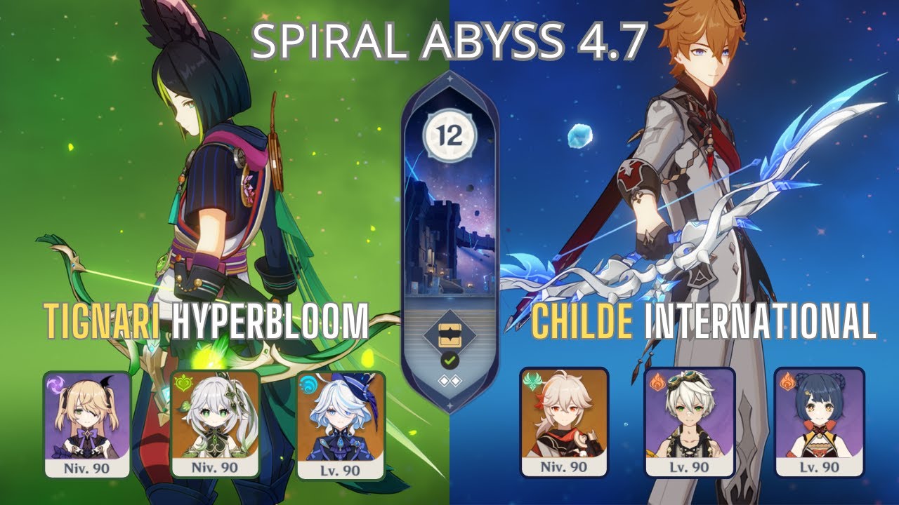 C1 Tignari Hyperbloom & C0 Childe International - Spiral Abyss 4.7 ...