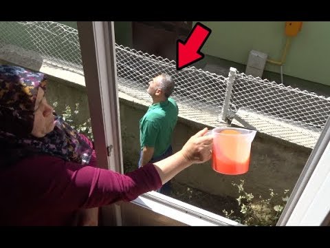 SLİME ŞAKASI KEREMİN TEPESİNE BOŞALTTIM!!!SLİME PRANK SPOUSE DAD!!