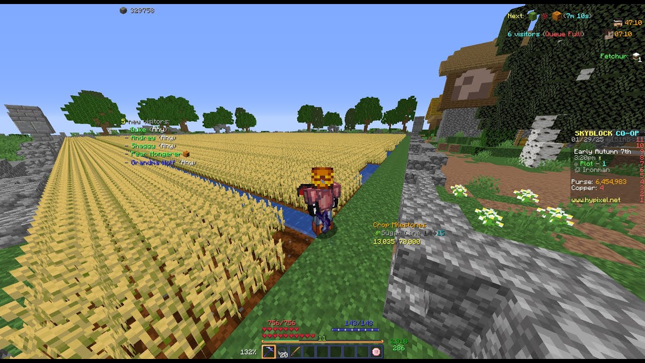 Minecraft Hypixel Skyblock! Farming on a whole new level! - YouTube