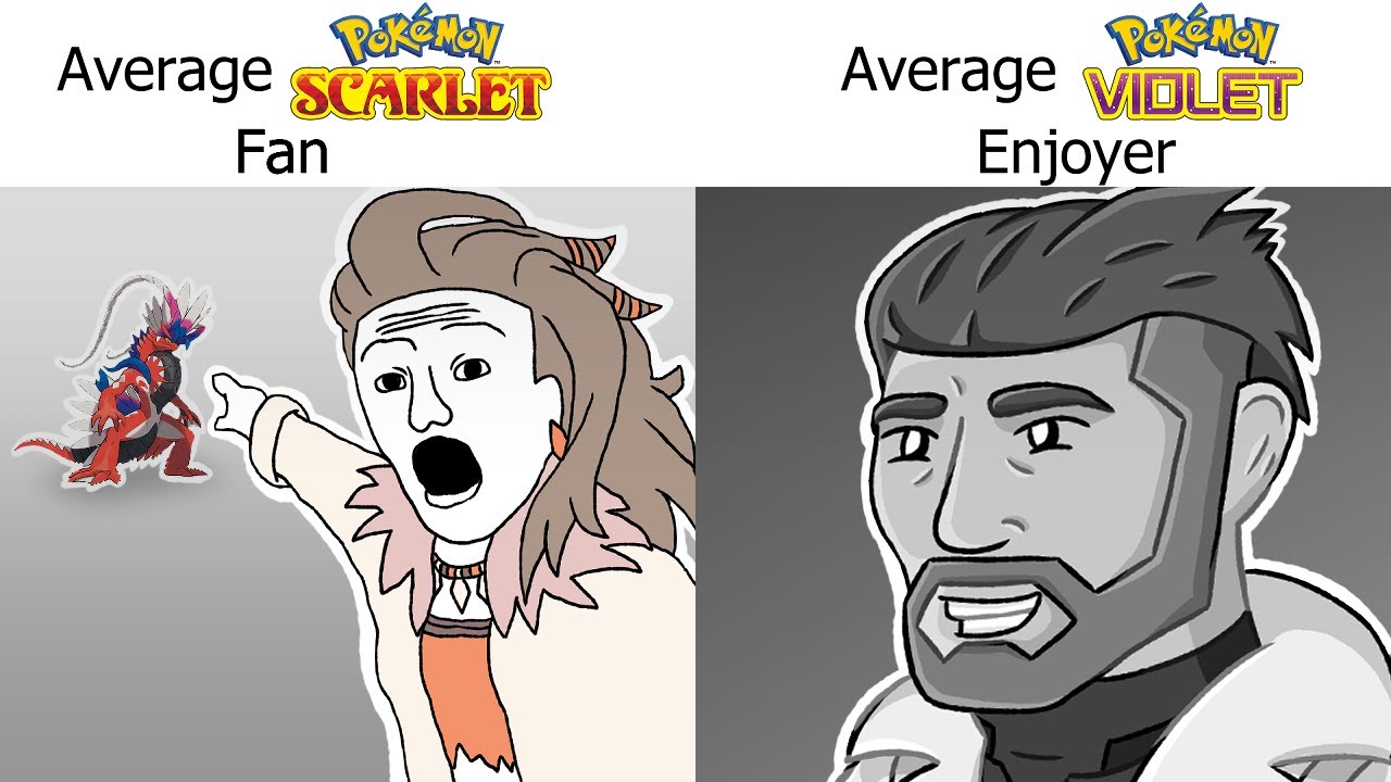 Average scarlet fan v Average violet enjoyer - Pokemon meme - YouTube