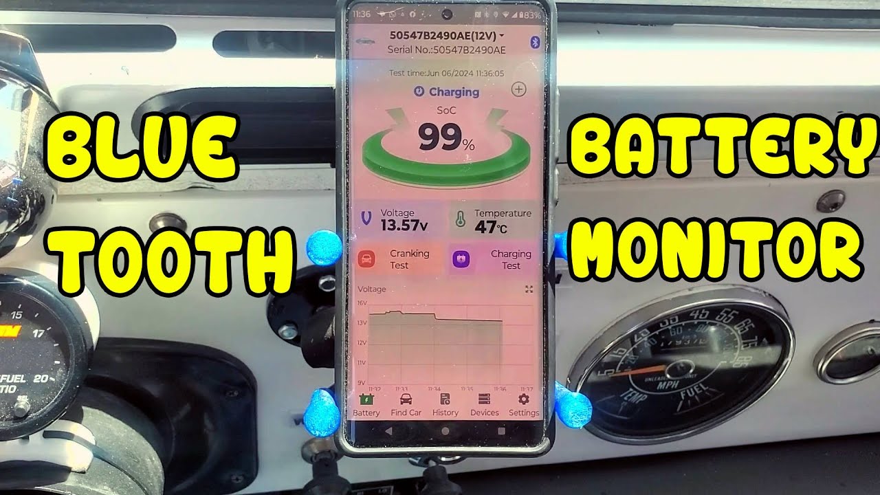 ANCEL BM300 Pro 6V 12V 24V Bluetooth Battery Monitor with Charging ...