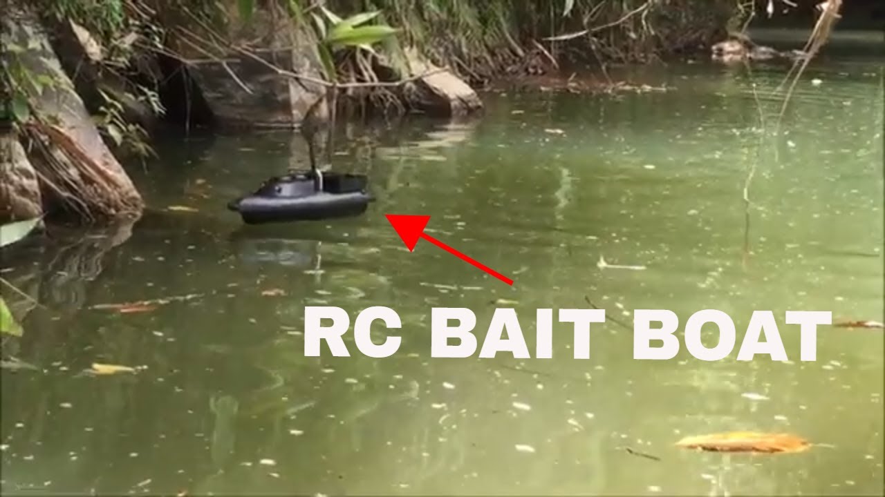 Test pancing ikan dengan rc D11 bait fishing boat di sungai Part1 ...
