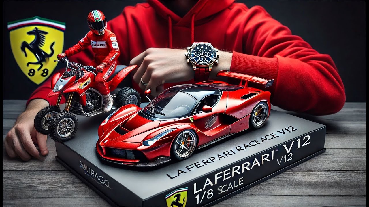 MUST SEE!!! La Ferrari Race V12 Metallic Red 1/18 DIECAST by BBURAGO ...