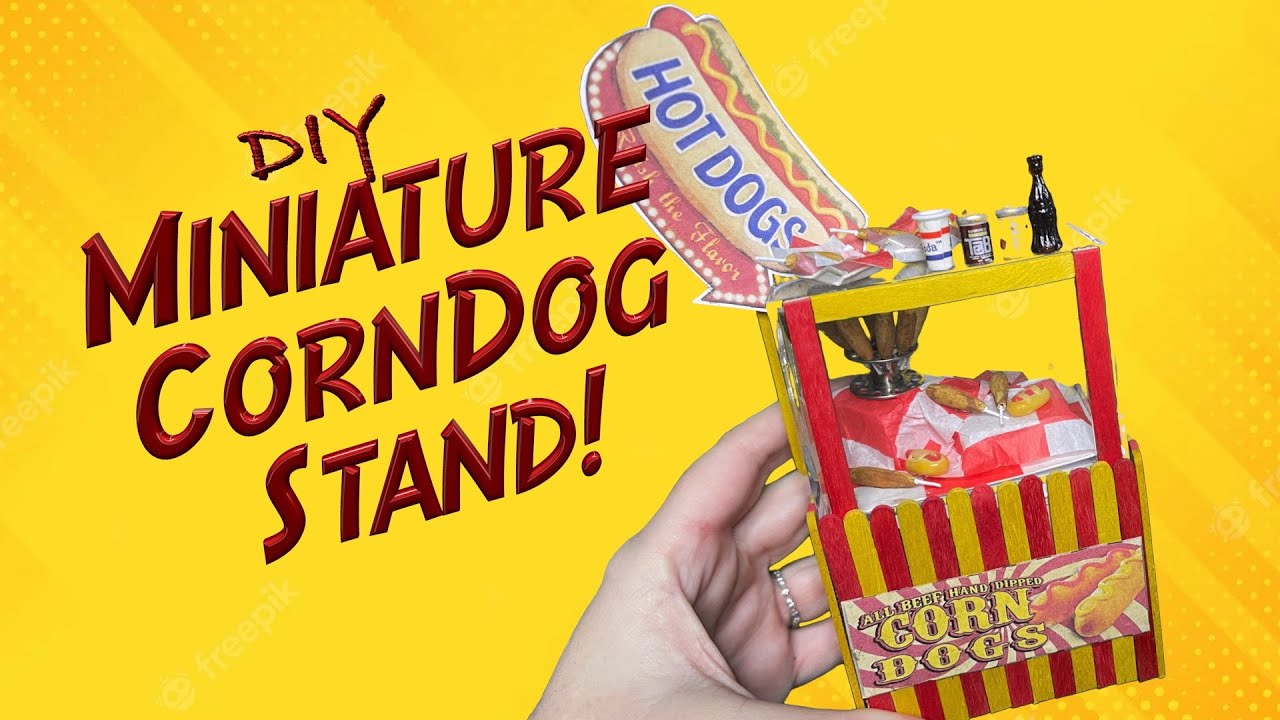Learn to Make Miniature Corndogs and Hot Dog Stand! 1:12 scale - YouTube