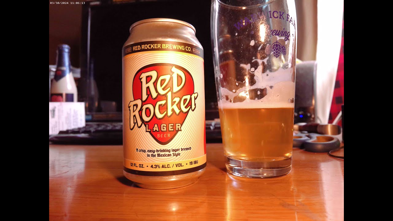 Red Rocker Lager - Detroit Michigan - 4.3% - YouTube