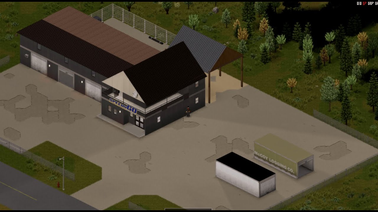 Build 42 Echo Creek Car repair shop New location tour Project Zomboid ...