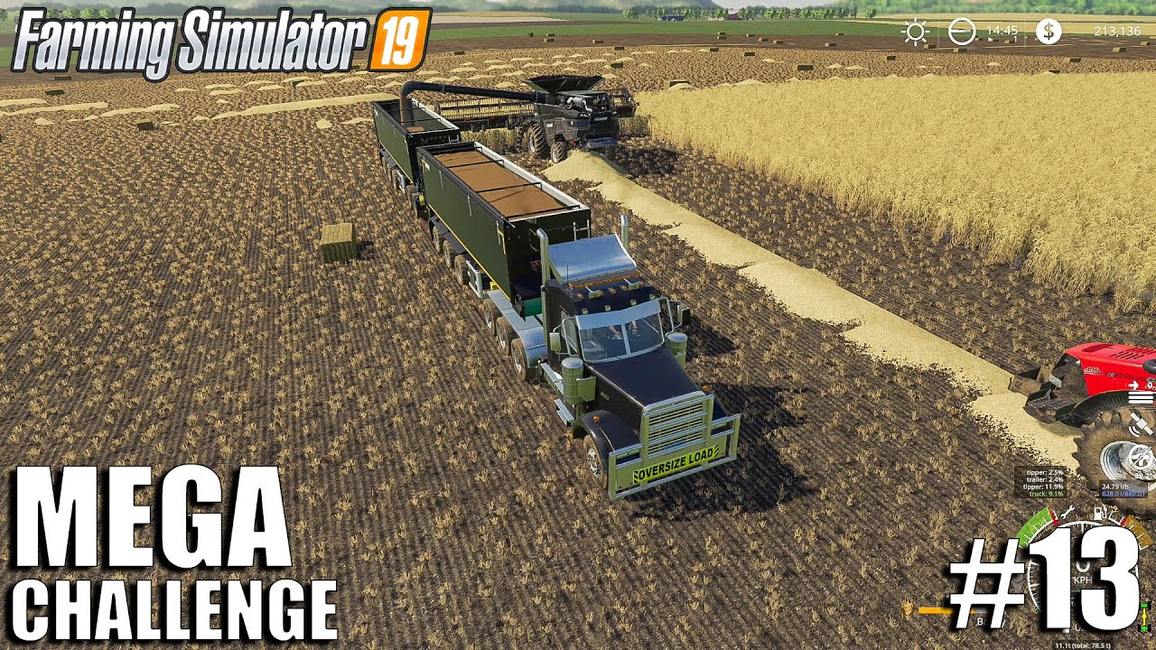 Finishing the 3 harvests | MEGA Challenge | Farming Simulator 19 ...