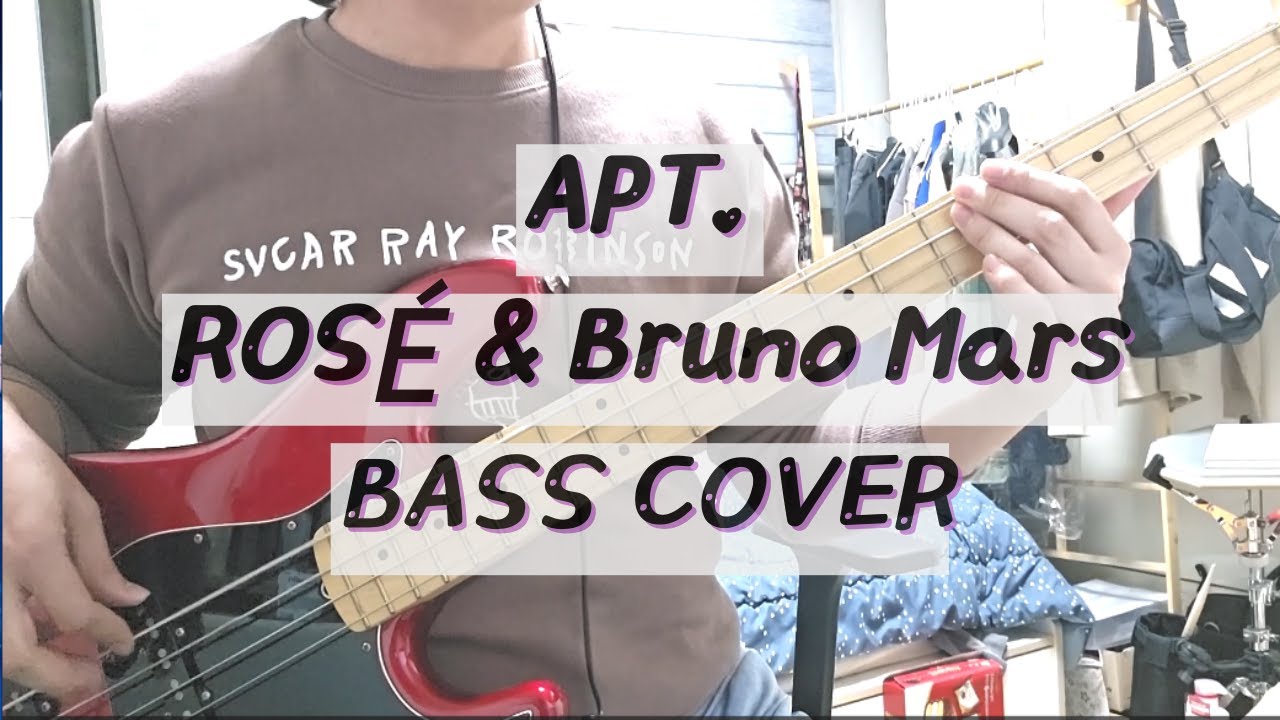 Game Start!! APT. - ROSÉ & Bruno Mars Bass Cover TAB 악보 - YouTube