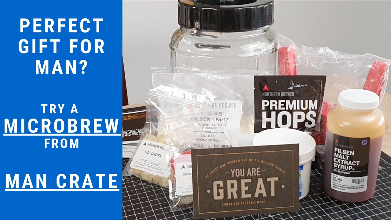 The Perfect Gift Idea for Man: Man Crate DIY Microbrew - YouTube