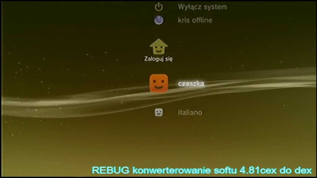 REBUG CEX TO DEX PS3 SOFT 4.81 COBRA 7.5 - YouTube