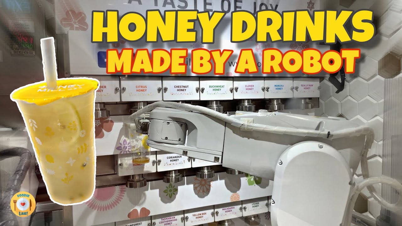 Robot Food Honey Drinks Made By a Honeybot / Honey Mill 涵蜜乐 Singapore ...