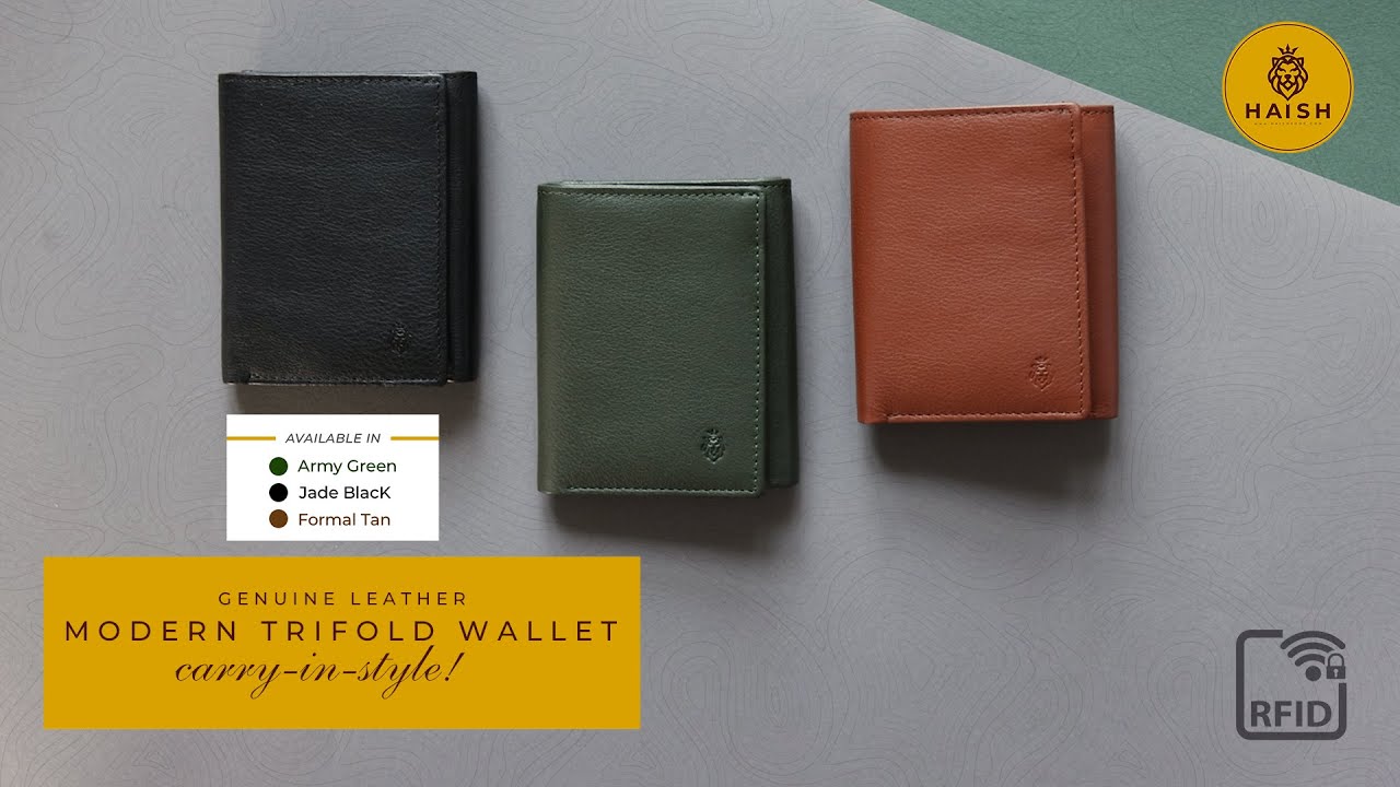 HAISH | Leather Tri Fold with RFID Protection #Wallet #rfidtechnology # ...