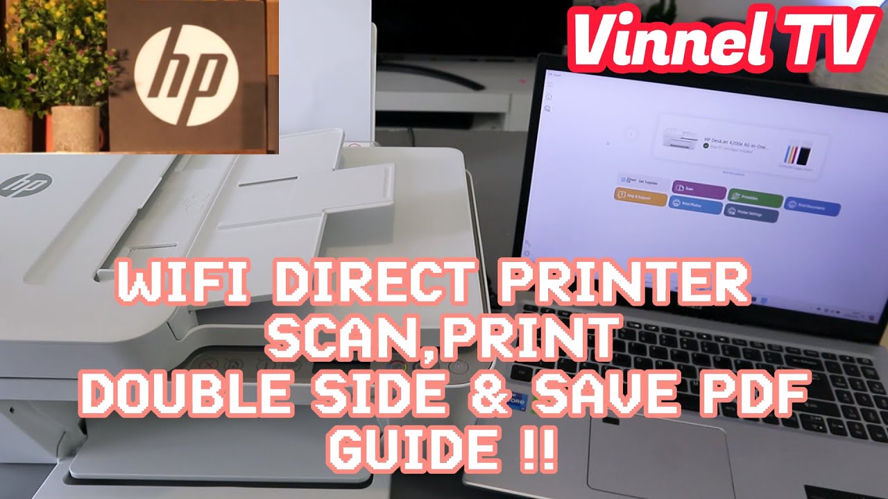 HOW TO SCAN, PRINT DOUBLE-SIDED, SAVE PDF With HP DESKJET WIFI-DIRECT ...