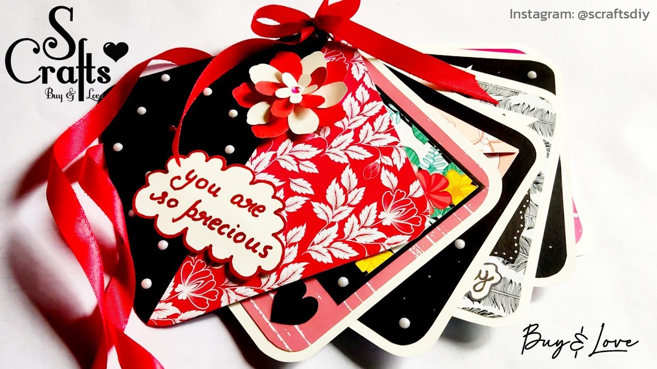 How to make easy Scrapbook ️| handmade scrapbook card making ideas for ...