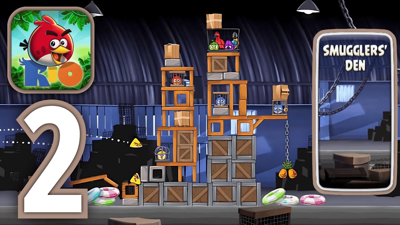 Angry Birds Rio - Smuggler's Den 2 (Playthrough Part 2) - YouTube