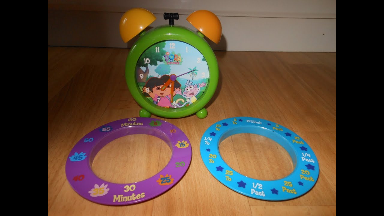 Dora the Explorer Time Teaching Clock toy - YouTube
