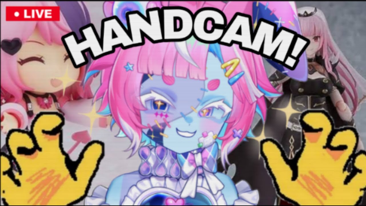 HANDCAM Vtuber Merch and Kinetic Sand 🍭🎀 | !clip !fish - YouTube