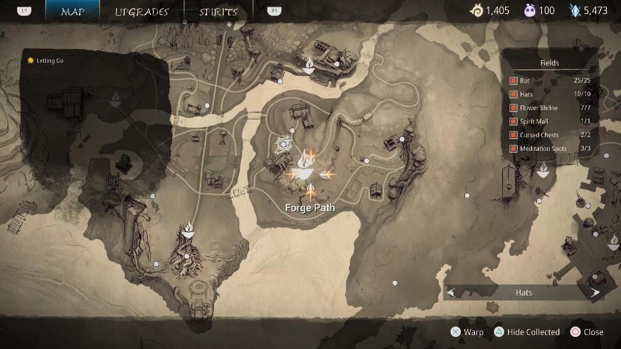 Kena: Bridge of Spirits Fields Hats Map Location - YouTube