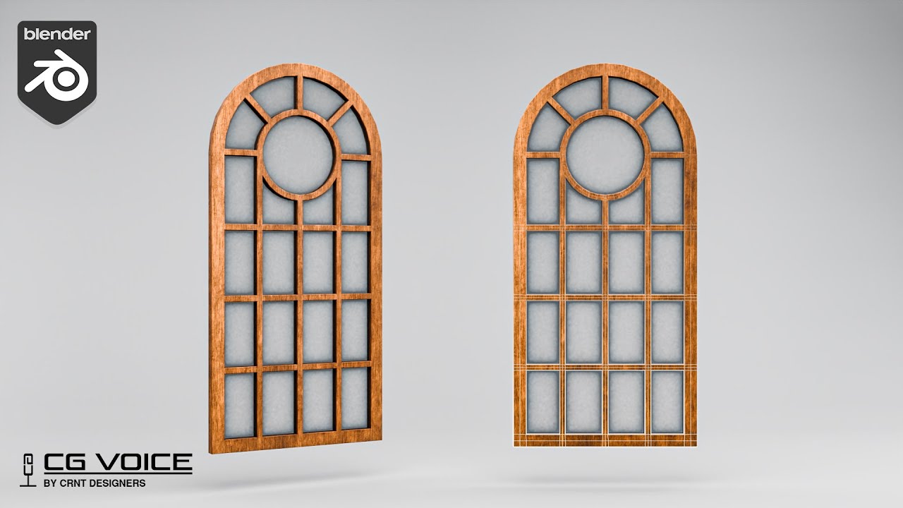 Wooden Glass Window modeling in blender _ blender modeling - YouTube