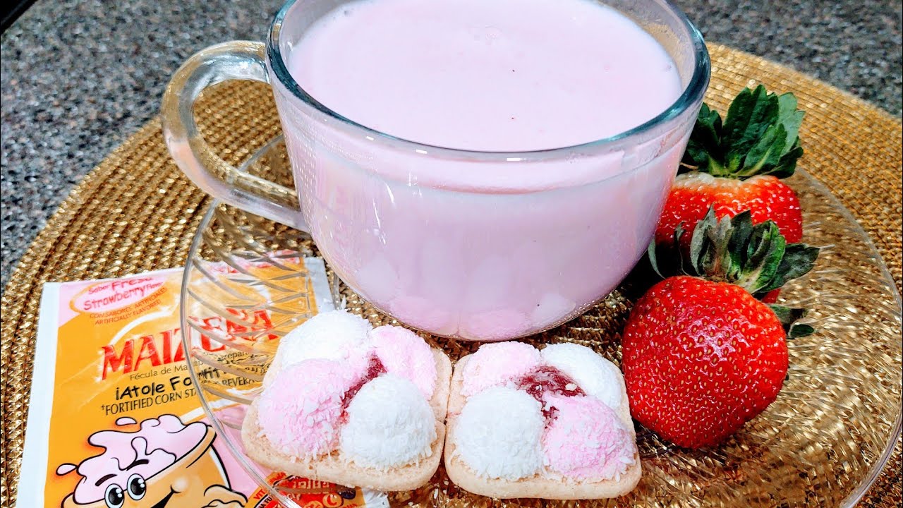 ATOLE DE MAIZENA SABOR FRESA MUY RICO Y FACIL - YouTube