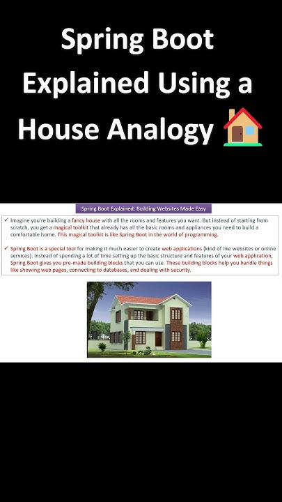Spring Boot Explained Using a House Analogy 🏠 - YouTube