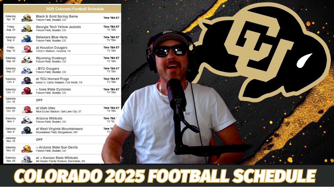 COLORADO BUFFALOS 2025 COLLEGE FOOTBALL SCHEDULE PREVIEW - YouTube