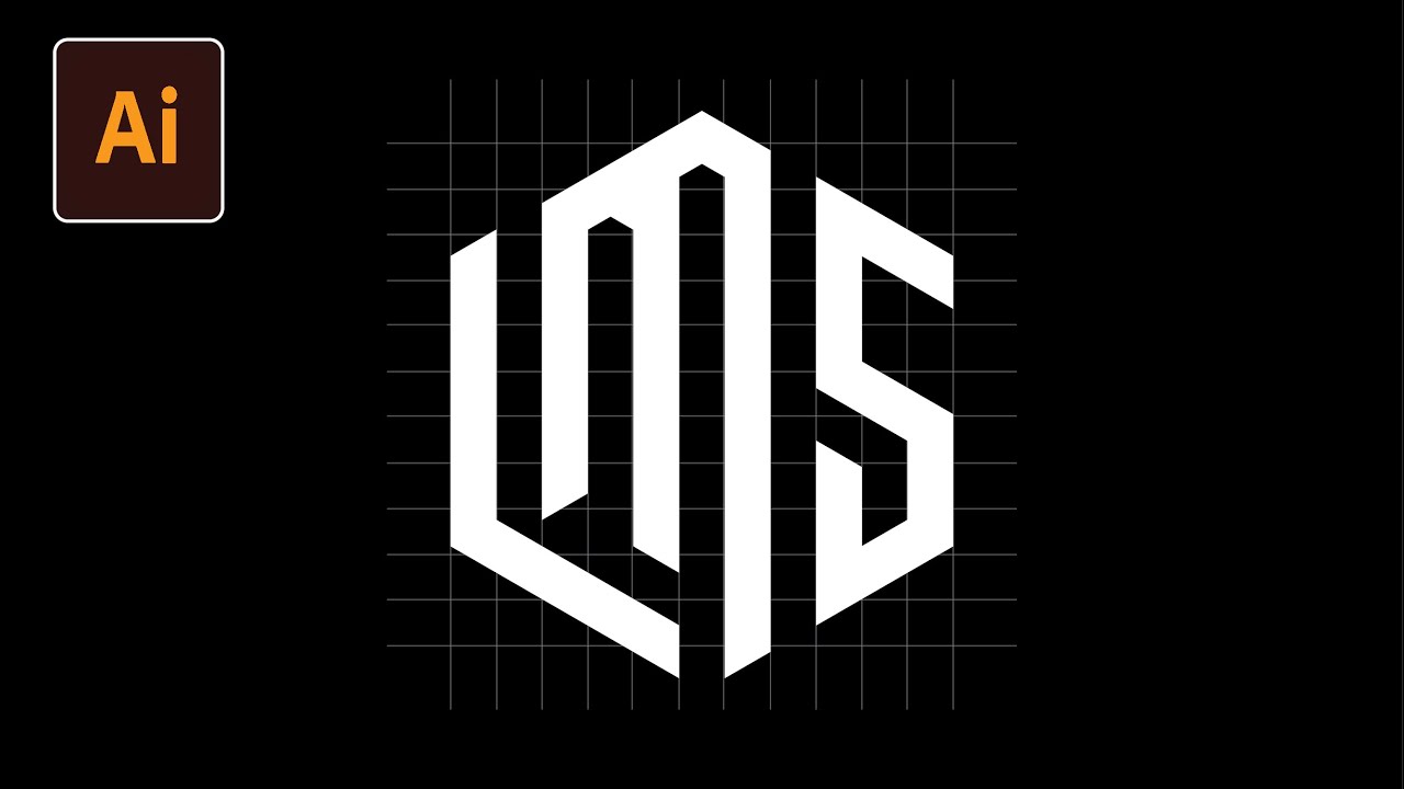 How to Draw Letter Logo Design Process in Adobe Illustrator - YouTube
