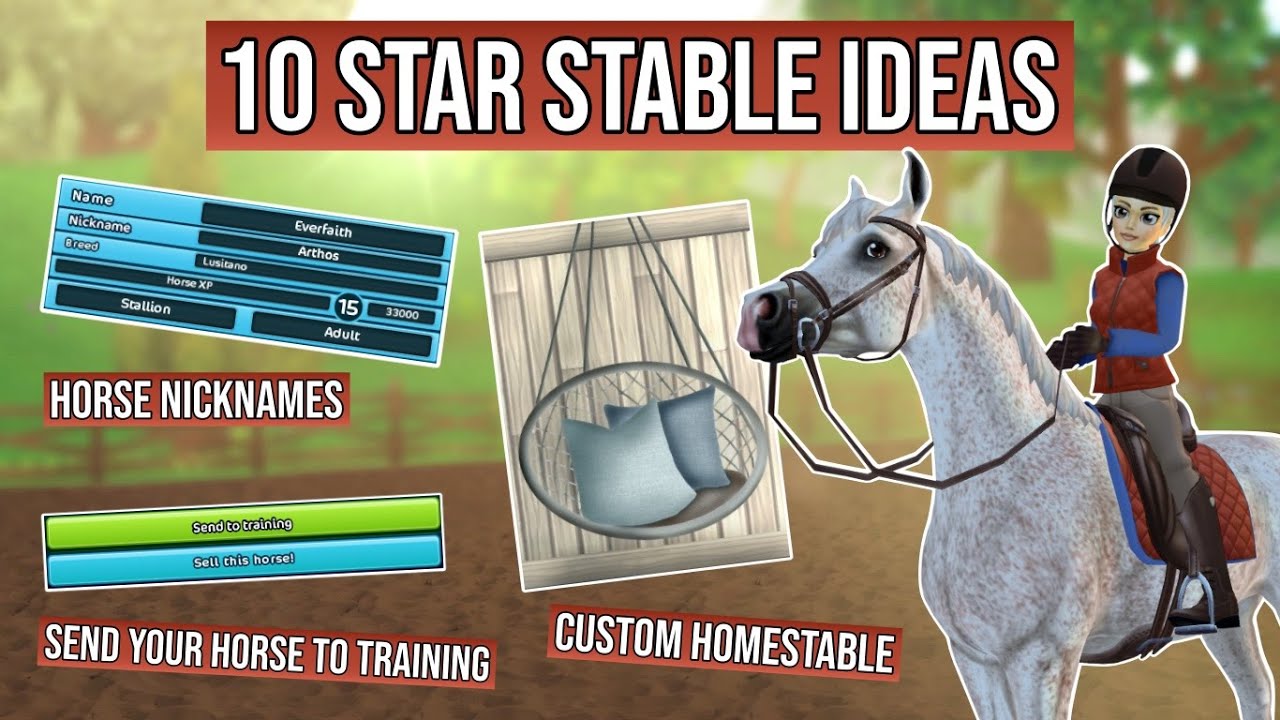10 Star Stable Ideas! 🤩 (Sell hairstyles, custom homestable, horse ...