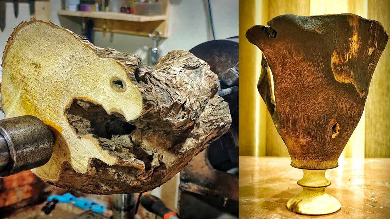 Wood turning - Amazing Perfect Natural Edge Creative - Great Working ...