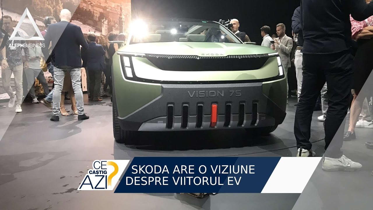 Skoda prezintă noul concept EV de SUV cu 7 locuri, Vision 7s - YouTube