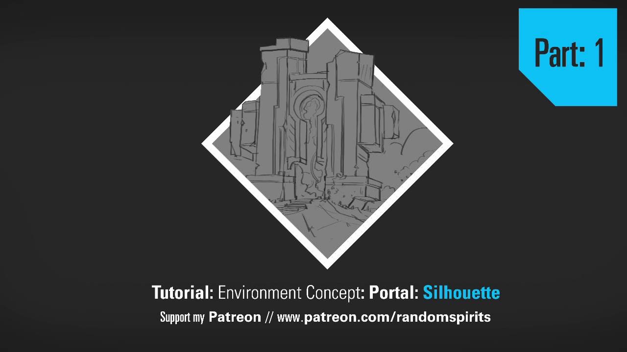 Tutorial: Environment Concept: Silhouette Creation - Portal - Part 1 ...