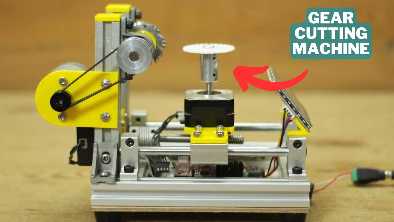 Diy Gear Cutting Machine Using Arduino Arduino Project Youtube