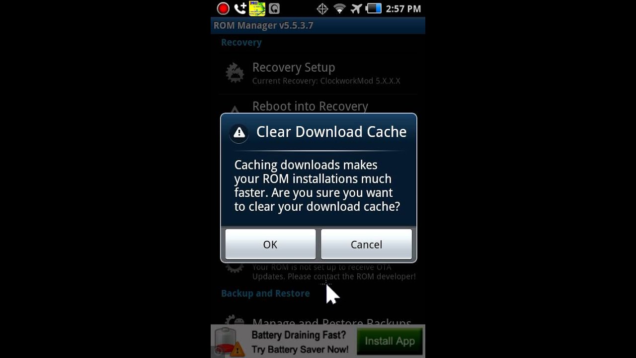 ROM Manager App Preview - YouTube