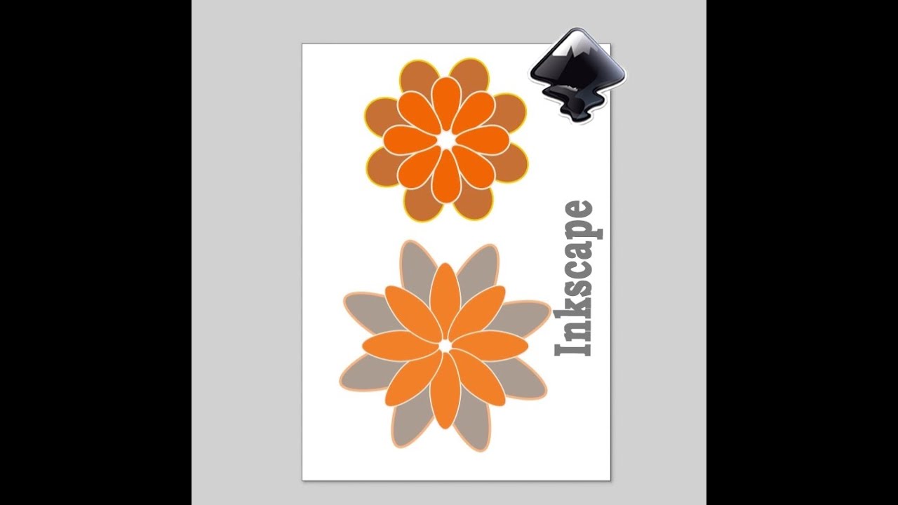 How Simple to Create a Flower in Inkscape. Transform - Rotation. - YouTube
