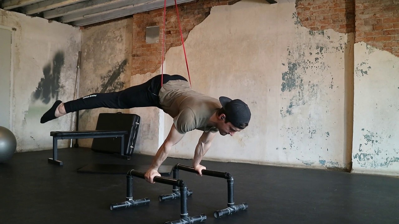 Band Assisted Straddle Planche - YouTube