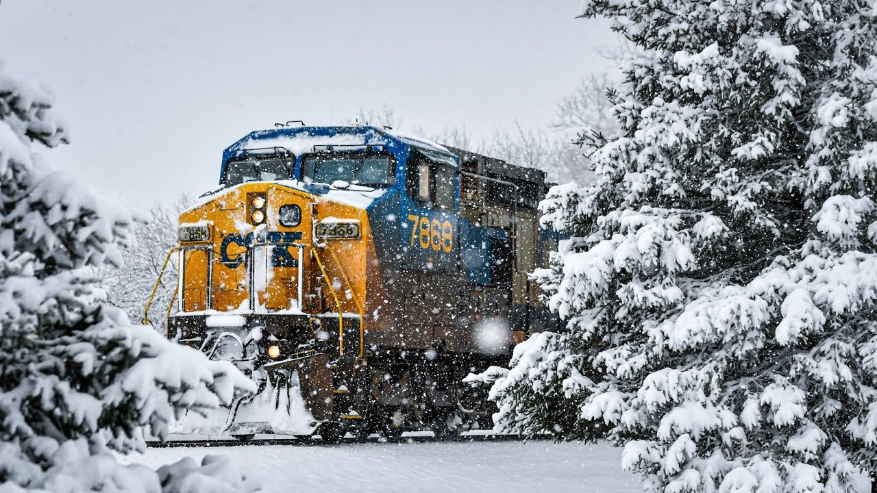 Trains in the Beautiful Snow - YouTube
