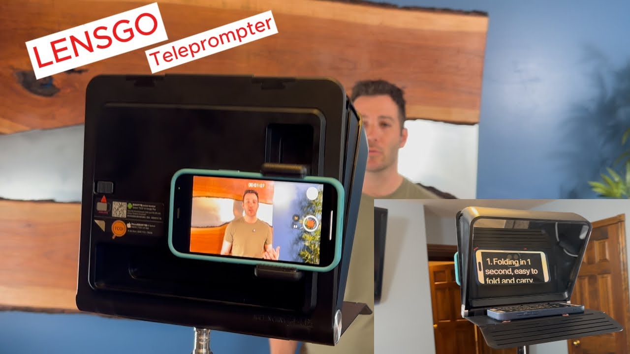 LENSGO Teleprompter, easy to use, works with phone or ipad! # ...