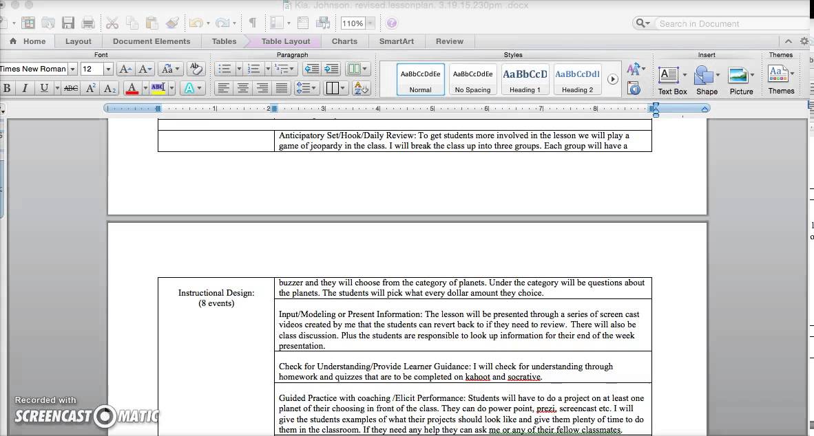 lesson plan screen cast - YouTube