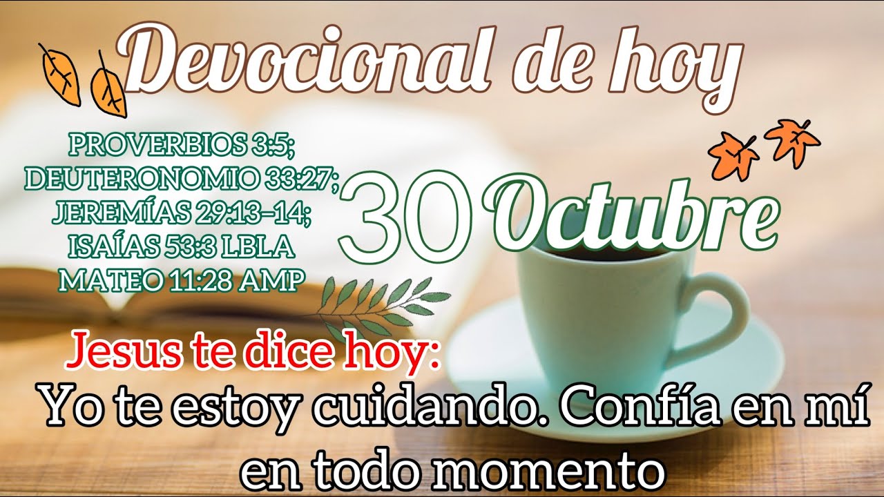 Devocional de hoy 30 Octubre | Devocionales cristianos cortos ...