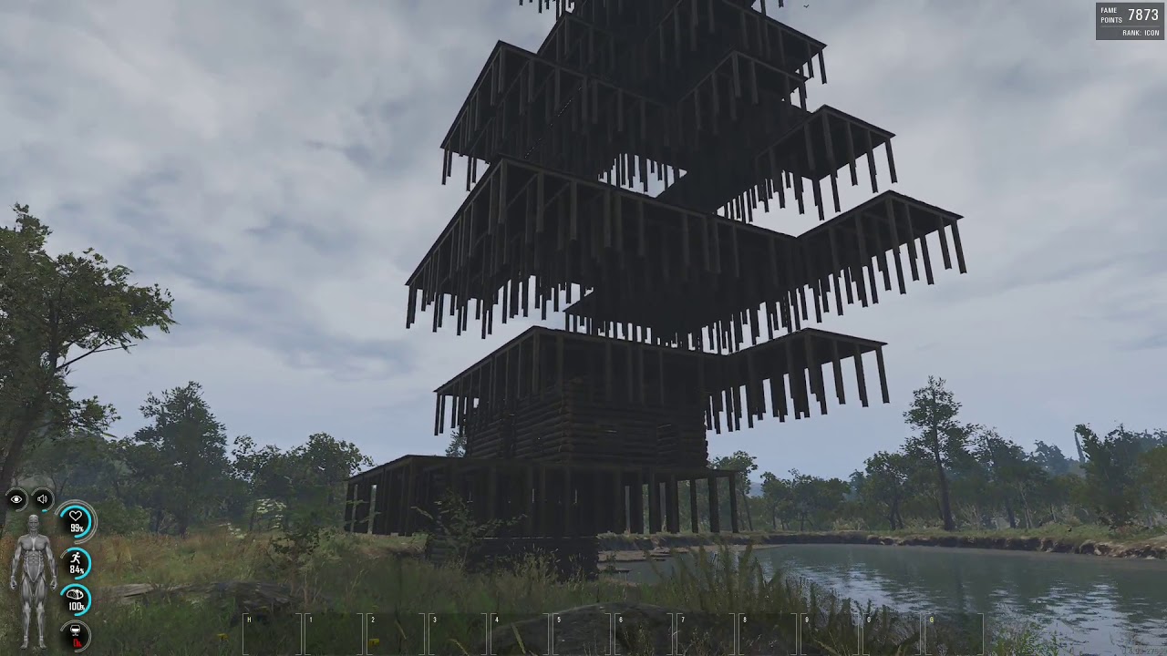 SCUM C4 - The power of C4 (The tower of doom's fall) - YouTube