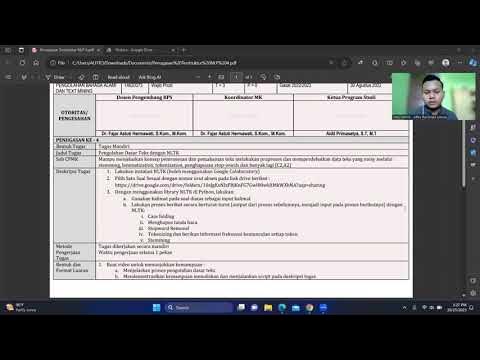 Penugasan Terstruktur NLP 4 || Pengolahan Dasar Text Dengan NLTK - YouTube