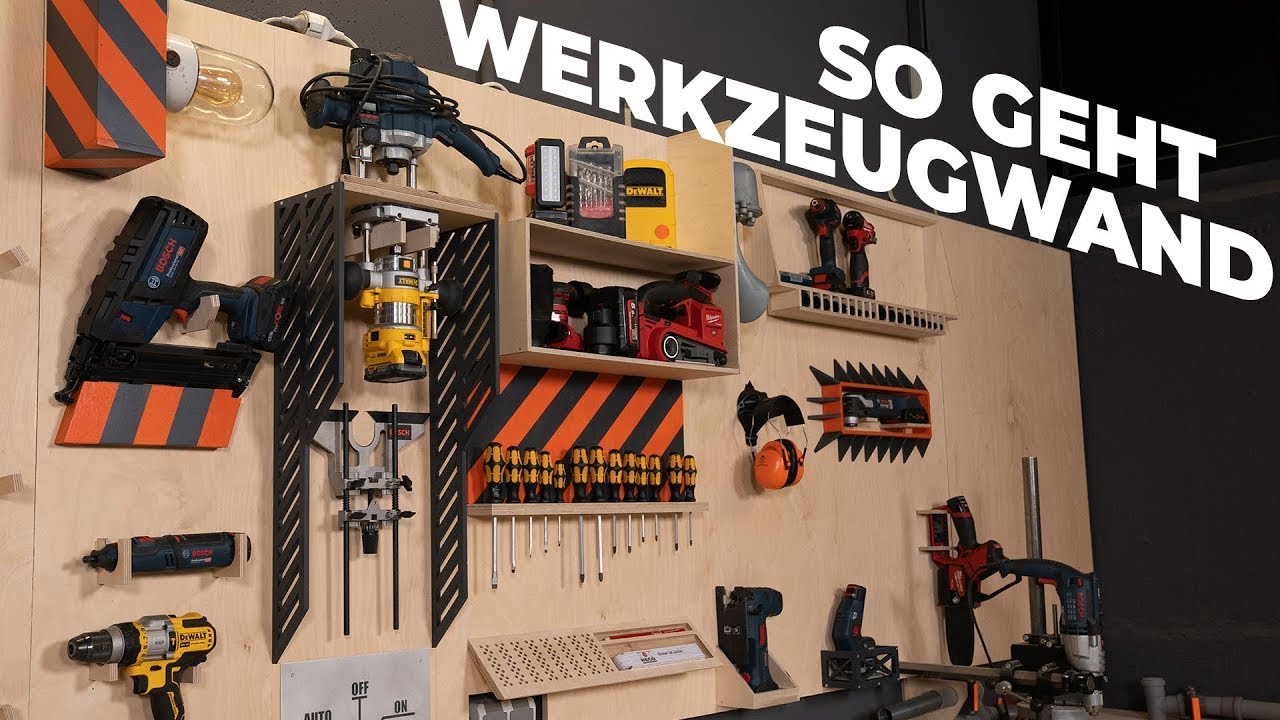 Werkzeug mal anders befestigt - die neue Werkzeugwand - YouTube