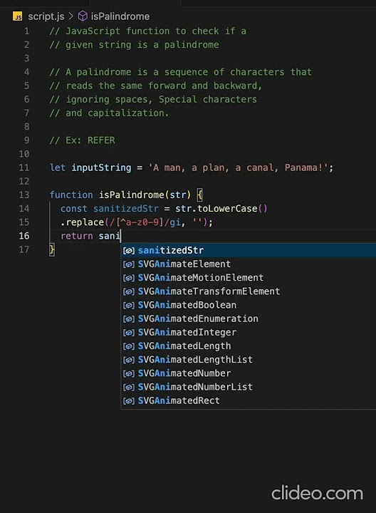 09 Js Interview Question Check String Is Palindrome Javascript