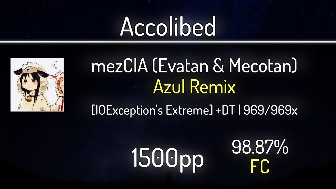 Accolibed (10.4⭐) mezClA (Evatan & Mecotan) - Azul Remix [IOException's ...