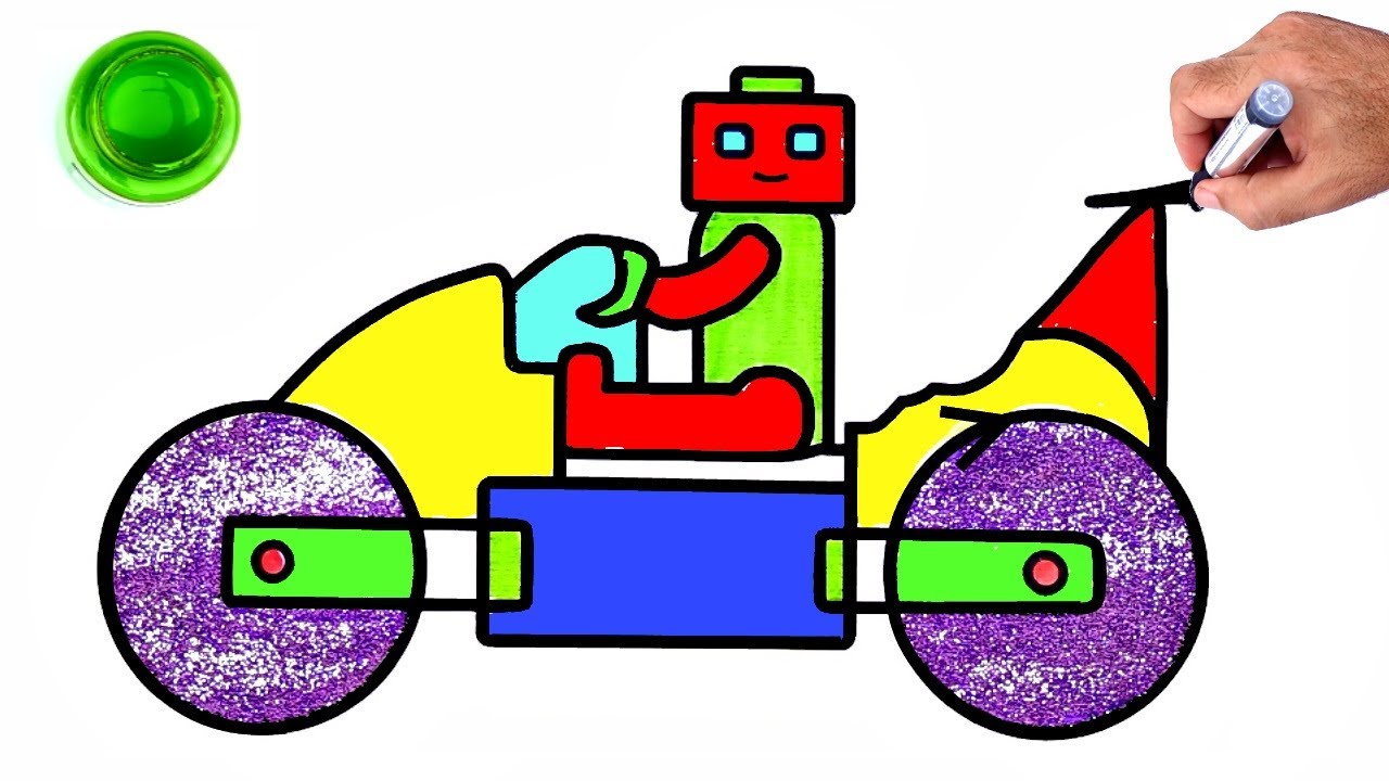 Learn Colors _ Lego Car Draw and Coloring for kids - YouTube
