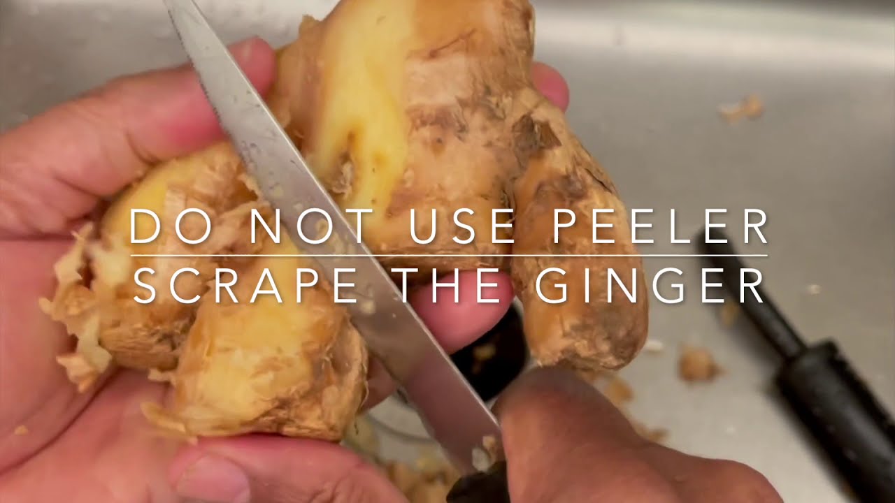 How to peel the Ginger root, Stop using the peeler otherwise you will ...