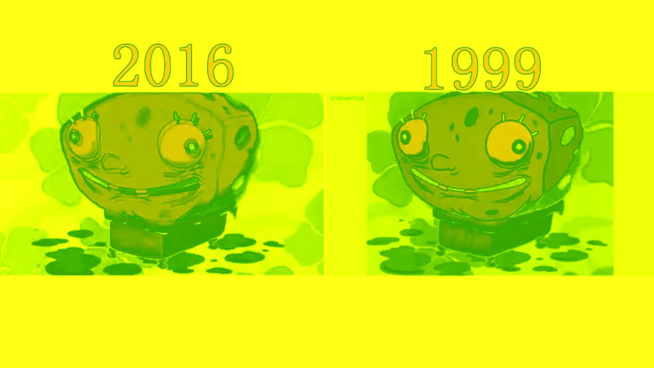SPONGEBOB SQUAREPANTS OPENING SIDE BY SIDE COMPARISON IN PURE LIME ...