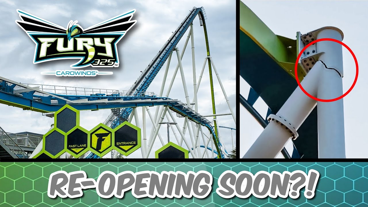 How SOON Until Fury 325 RE-OPENS At Carowinds?! | Cracked Support ...