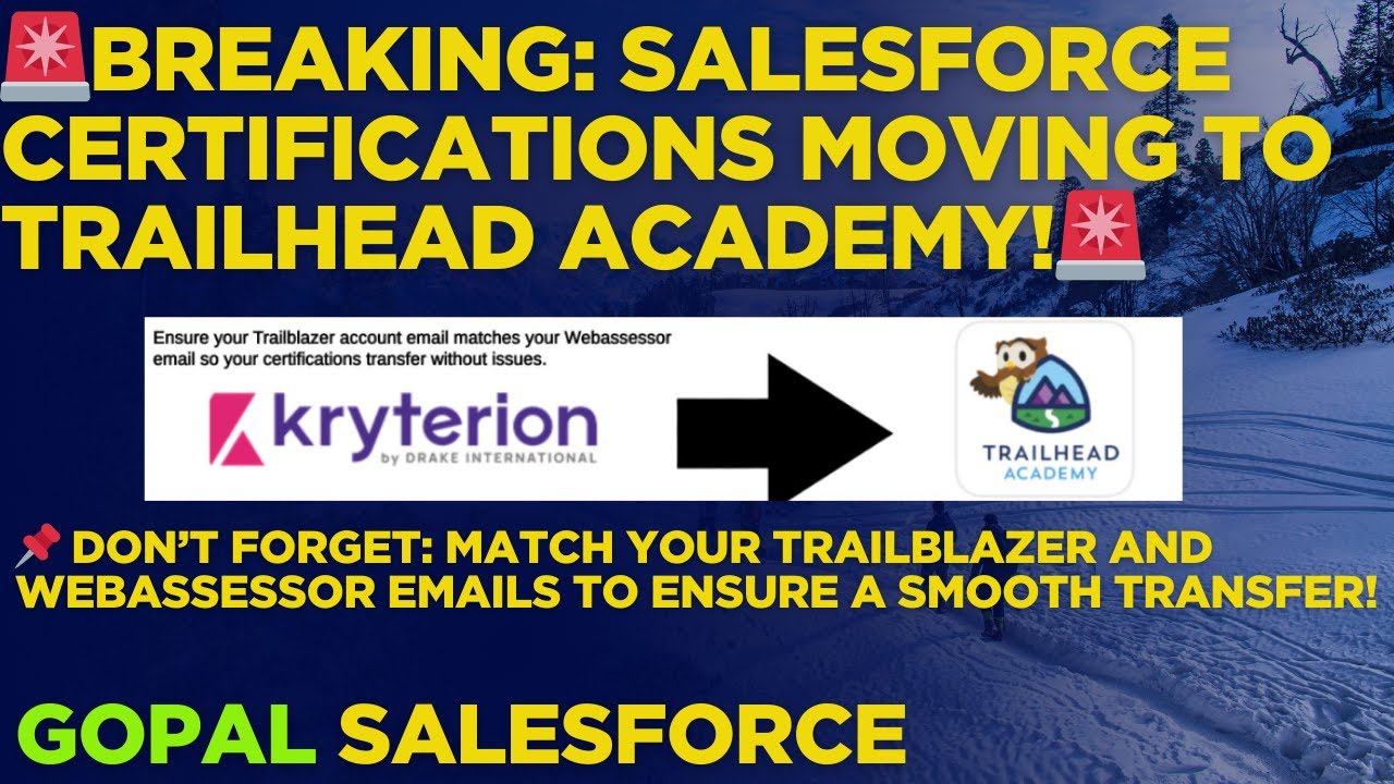 Important Update from Salesforce! Access all of your certifications in ...