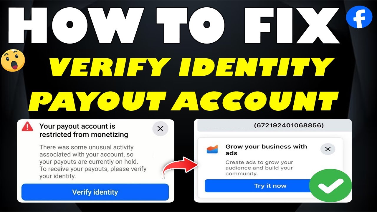 How to Fix "Verify Payout Account Identity" on Facebook 2025 | Resolve ...